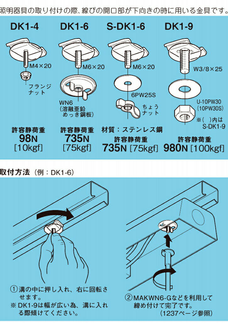 【楽天市場】ネグロス電工S-DK1-6 開口下向き用器具取付金具：電材BlueWood
