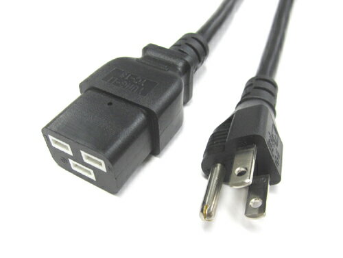 定格：125V15A用の電源コードセット プラグ：3ピン NEMA 5-15P コネクタ：IEC60320-C19 ケーブル：VCTF/3*2.00MMSQ 結束 長さ：約3M カラー：黒 認証：台湾CNS(BSMI-RoHS) 数量：1本...