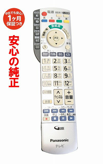 対応機器 TH-L17R1、TH-L20R1、TH-L32R1、TH-L37R1、TH-P42R1、TH-P46R1、TH-P50R1 商品説明 アルコール除菌済 安心の長期30日保証 即日発送 土日祝も発送しています。 電池など付属品はご...