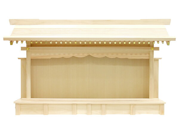 大きなお札が入る大きな神棚です。 神棚の詳しい説明 外寸幅85cm×高47cm×奥行17cm 間口幅58cm×高20cm 内寸高36cm×奥行6cm 主材料東濃桧 備考正面枠外し画像で見る仕様の説明はこちら　 以前はどのお家にも 必ずと言っ...