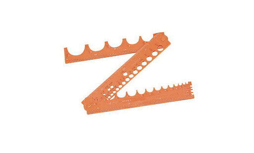 ジェフコム ケーブルゲージ DI-24 測定電線種別及び測定範囲 IV線(600V単線):1.6mm～2.6mm IV線(600Vより線):2mm2～325mm2 単心ビニールコード:0.5mm2～2mm2 IV 単芯 より線用　1枚で32...