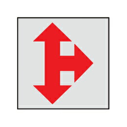 頭部表示プレート 電力線方向表示 K6-R マンホール商会 樹脂製埋設標用の頭部表示「記号プレート」です。 ・サイズ W:50mm H:50mm 厚み:1.5mm ・重量:約10g