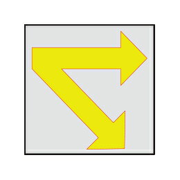 頭部表示プレート 通信線方向表示 K8-Y マンホール商会 樹脂製埋設標用の頭部表示「記号プレート」です。 ・サイズ W:50mm H:50mm 厚み:1.5mm ・重量:約10g