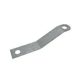 耐張ストラップ 長さ:約220mm 穴サイズ:18φ 厚さ:3mm 溶融亜鉛メッキ 耐張碍子を腕金に取り付ける際に2枚利用されています。