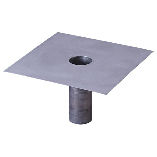 ・鉛板厚 筒部1.5mm 皿部:1.5mm ・筒部寸法 外径φ115 内径φ112 筒長さ180mm ・皿部寸法 400mm角 改修用の鉛ドレン。 ブラスト加工により、防水層との密着性が向上しました。鉛は酸化速度が時間とともに低下する保護性...