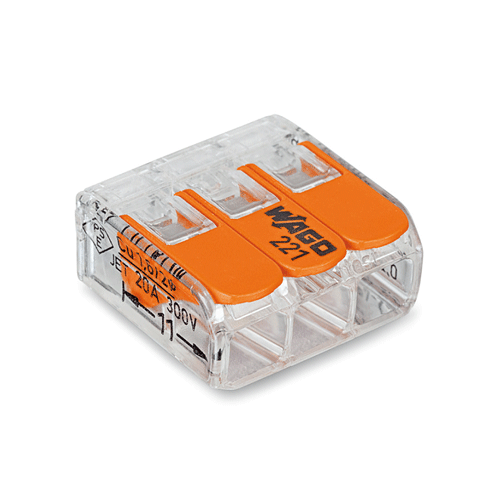 【楽天市場】WAGO ワゴ ワンタッチコネクター WFRシリーズ 電線数3 WFR-3BP (1パック8個入)：電材39 楽天市場店