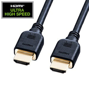 【特長】●ULTRA HIGH SPEED HDMI認証プログラム合格のウルトラハイスピードHDMIケーブルです。●8K/60Hz・5K/60Hz・4K/120Hz、伝送帯域48Gbpsに対応したケーブルです。※DSC圧縮時には10K/60...