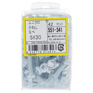 【仕様】●メーカー:OHSATO/大里●型番:551341●商品名:鉄/ユニクロメッキ 小ねじセット 鍋頭 M5*30 (42セット入)●商品サイズ:M5*30mm●鍋頭●質量:290g●商品サイズ:M5*30mm●鉄●ユニクロメッキ●鍋小...