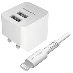 【特長】●合計最大出力2.4Aのライトニングケーブル付属タイプのコンセント充電器です。●コンパクトでキュートなキューブ型で持ち運びに便利です。●コンセントプラグは90°回転式です。●海外でも使用できるAC100V〜240V対応です。※国や地...
