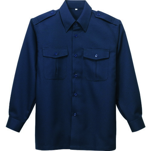 【特長】●機能性と快適性を追求したプロ仕様の警備服です。【仕様】●色:ネイビー●サイズ:M●高耐光加工付き●制電防止●ドルフィンカット仕様●肩章・両ポケット雨蓋付き●素材:バラシャ(制電糸入り) ポリエステル100%●ボタン:糸付ボタン