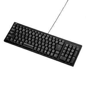 【特長】●幅400mm以下のコンパクトサイズでありながら、テンキー付きのフルキーボードです。●キーピッチはスタンダードキーボードと同じ19mmキーピッチです。●文字の耐久性に優れたレーザー印刷を採用しています。●使用しない時はキーボードを立...