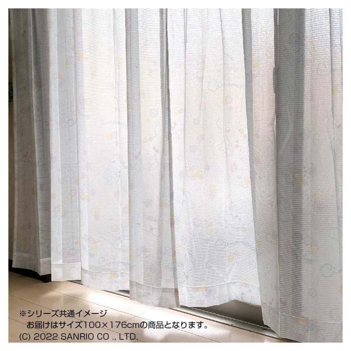 ほかのサンリオのカーテンはこちらから！fk094igrjsかわいいレースカーテンです。サイズ個装サイズ：37×26×6cm重量個装重量：1250g素材・材質ポリエステル100%仕様洗濯:可(ネット使用)1.5倍ヒダAフックコピーライト:(C...