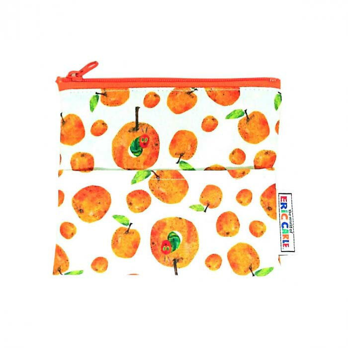 ほかのはらぺこあおむしグッズはこちらから！fk094igrjs絵本のはらぺこあおむし柄を可愛いポケットティッシュポーチにプリントしました。使用生地は和調で汚れが着きにくいポリエステルシャンタンを使用し、エリックカール氏ならではの鮮やかな色彩...