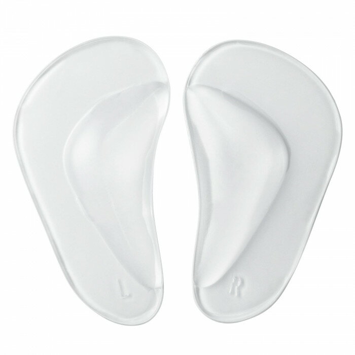 fk094igrjs歩行時の疲れを軽減する土踏まずのパッド。9.5mmの厚みでしっかり支える。繰り返し使えて、水洗いOK。透明で目立ちにくい。サイズ約縦9.6×横5.7×厚み0.95cm(1個あたり)個装サイズ：20.0×10.5×1.5c...