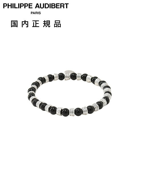 ■ 商品詳細 ブランド PHILIPPE AUDIBERT / フィリップ オーディベール カラー シルバー×ブラック SILVER / BLACK 素材 表地：真鍮(シルバーメッキ） 仕様 モデル：ELVIRE BRACELET ゴムブレ...