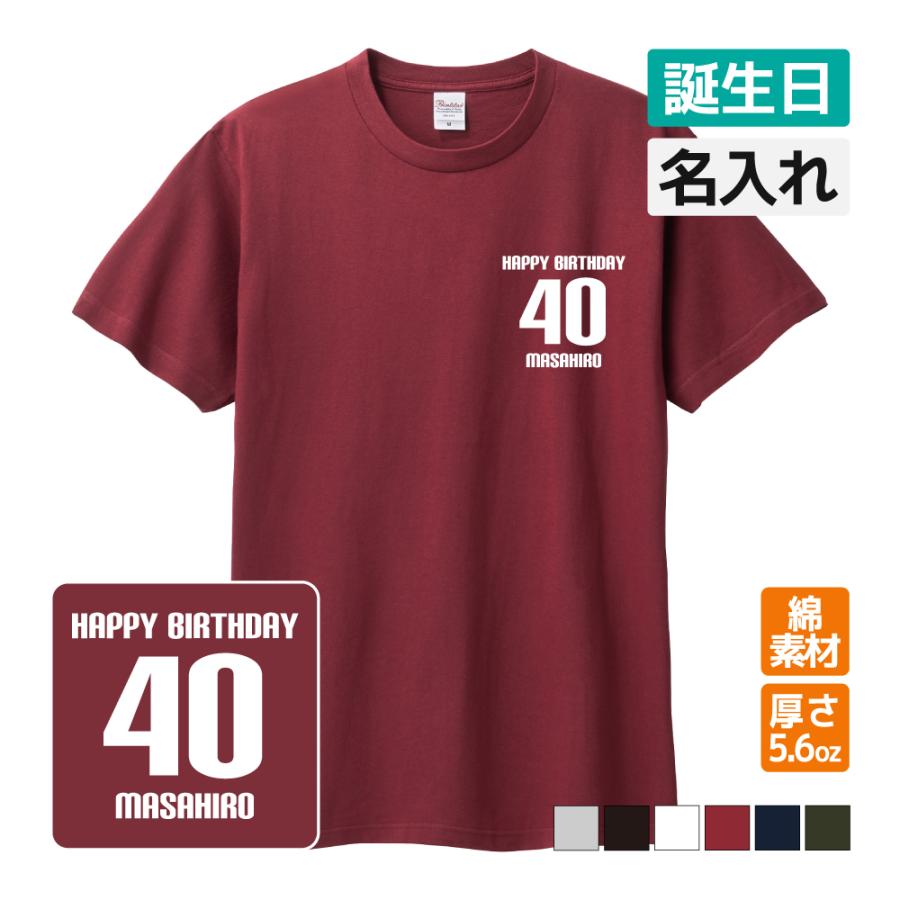 名前と数字を入れることのできる誕生日Tシャツ！大切な人の誕生日や敬老のお祝いに是非ご利用ください☆※名入れはアルファベット大文字のみです※名入れ無しの場合は「名入れはしない」を選択してください【素材】綿：100％　(グレー 綿：80％ ポリ...