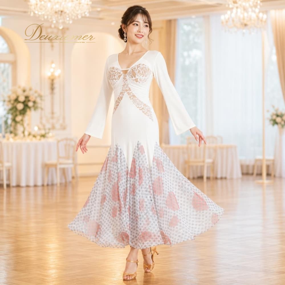 【 商品説明 】 【商品名】 ダンス衣装 社交ダンス スタンダード 【サイズ】160表記 平置き実測：総丈約121cm（裾～肩部まで）、身幅約36cm、ウエスト約26.5cm ※実測の為、多少の誤差はご了承ください 【仕様】 ・ファスナーな...