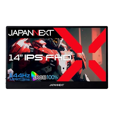 JAPANNEXT 14インチ モバイルモニター IPS パネル フルHD 1920x1080解像度 スマートケース付き (USB/Type C/MAC PC対応/スピーカー内蔵 / sRGB100% / 非光沢) JN-MD-14i144...