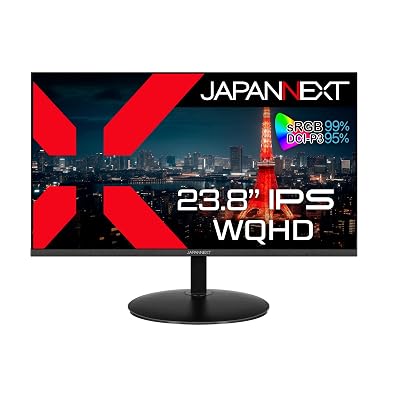 JAPANNEXT 23.8インチ モニター WQHD 2560x1440解像度 IPS ディスプレイ (HDMI/DisplayPort/VESA対応/ブルーライトカット) JN-IPS2380FLWQHD-NブランドJAPANNEXT色...