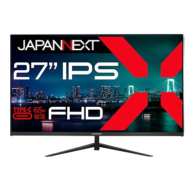 JAPANNEXT 27インチ モニター フルHD 1920x1080解像度 IPS ディスプレイ (/ USB-C 給電 (65W) / スピーカー内蔵/ブルーライトカット) JN-IPS27FHD-C65WブランドJAPANNEXT色ブ...