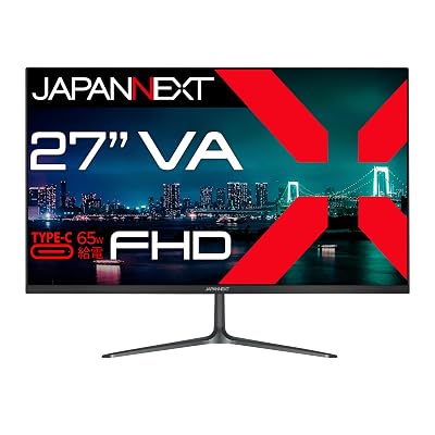 JAPANNEXT 27インチ 液晶モニター JN-V27FHD-C65WブランドJAPANNEXT色ブラックモデルJN-V27FHD-C65W商品説明【商品概要】27インチのVAパネルを搭載し、使いやすいフルHD解像度(1920x1080...