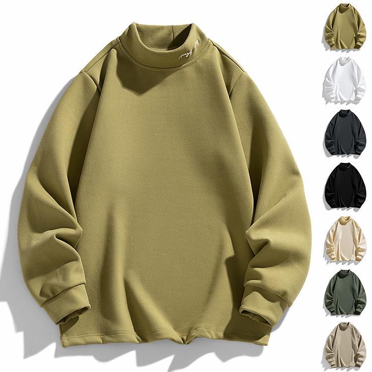 トレーナー メンズ モックネック トレーナー ハーフジップ 部屋着 お兄系 スポーツ 秋 秋物色 ブラウン グリーン ブラック オリーブ カーキ グレー ホワイトサイズ M L XL 2XL 3XL素材　綿混紡[原産国] 中国※画像の商品は...