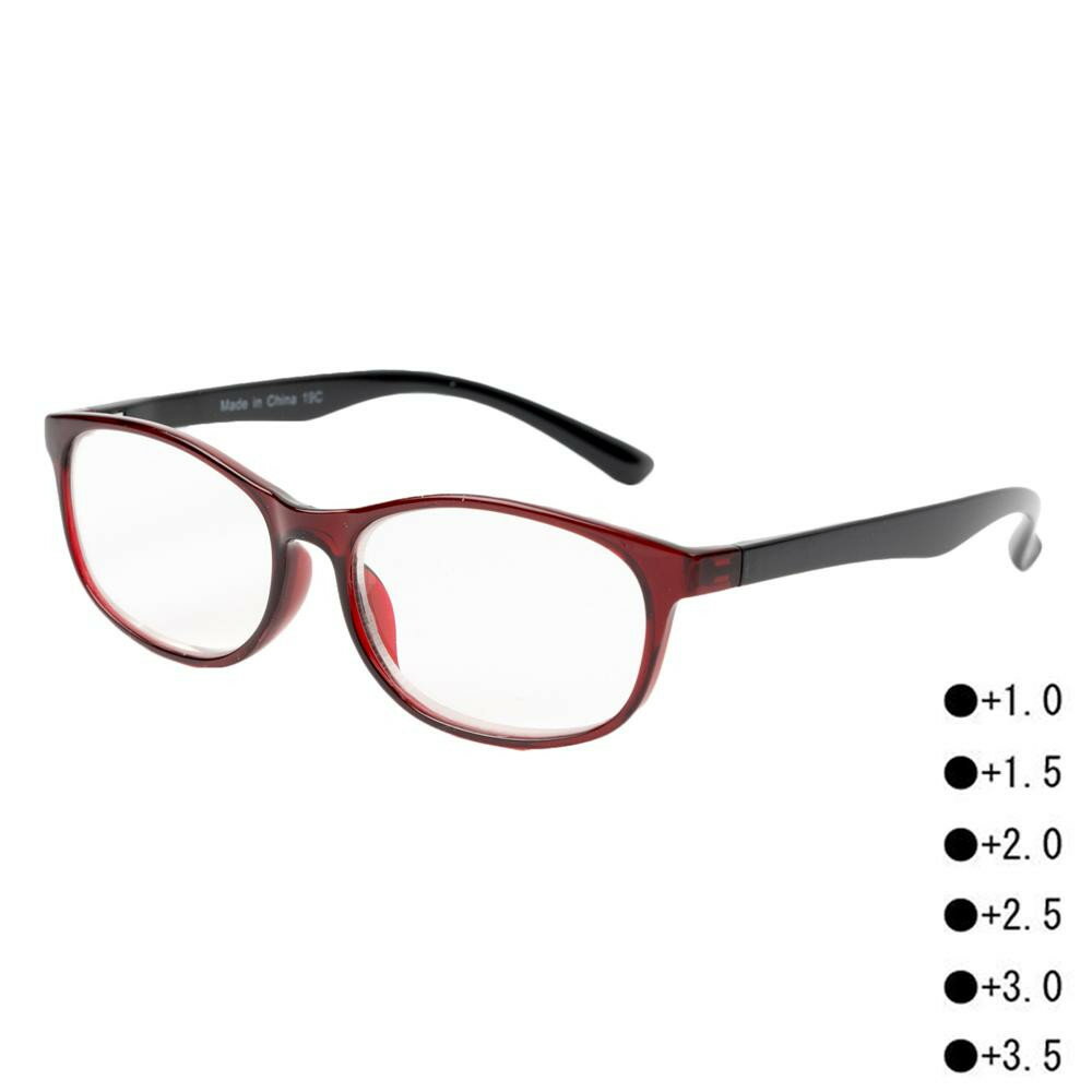 太縁のフレームがおしゃれな老眼鏡です。商品区分一般医療機器医療機器届出番号:14B3X10028000001サイズレンズ幅×鼻幅×テンプル長さ:54×10×142mm個装サイズ：16×7×5cm重量個装重量：60g素材・材質PC生産国中国※...