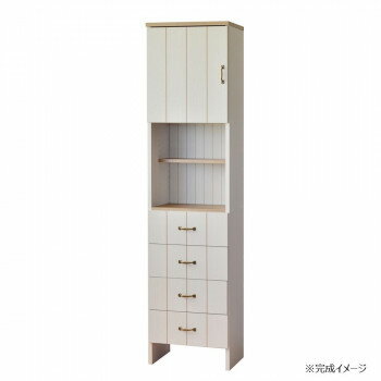 フランスの田舎町をテーマとした自然体で飾らないデザインのランドリー収納です。農園のある田舎町で使われているような温かみのある色合いやデザインにもこだわったフレンチカントリー家具です。洗面台や洗濯機横の隙間を収納スペースへと変えてしまう収納ラ...