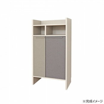 おしゃれで便利です。スリムなのに大容量になっております。ランドリー収納キャビネットです。幅64cmのスリム設計で、洗面所やリビングのちょっとした隙間にフィットします。 オープン収納と扉付き収納で、見せる・隠す収納を両立ししました。可動棚付き...