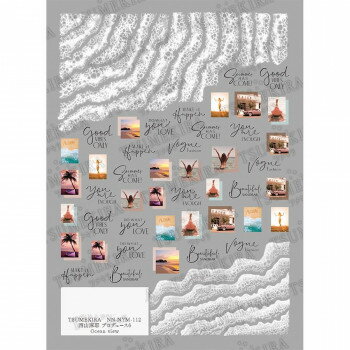 波打ち際とノスタルジックでスタイリッシュな写真、フォントにこだわった英字を詰め合わせました。波模様としては勿論、ターコイズ風アートや大理石風アートにも組み合わせたり、あえてシールでしか出せない写真スタイルにしたので、写真シール一枚で使用して...