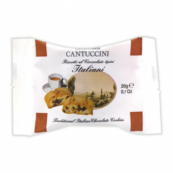 2度焼いて堅めに仕上げるレシピが特徴的な、イタリアの伝統的なチョコチップ入りビスケット。内容量20gサイズ幅100×奥行25×高さ70mm個装サイズ：30×40×20cm重量22g個装重量：2700g仕様賞味期間：製造日より360日生産国イ...