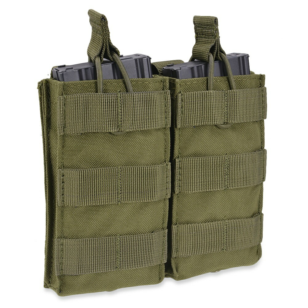 ダブルマグポーチ コンドルオープントップタイプで素早い取り出しが可能なダブルマグポーチコンドル・アウトドア社のダブルマガジンポーチ MA19。M4、M16マガジンを2本収納することができます。オープントップタイプなので、マガジンの素早い取り...