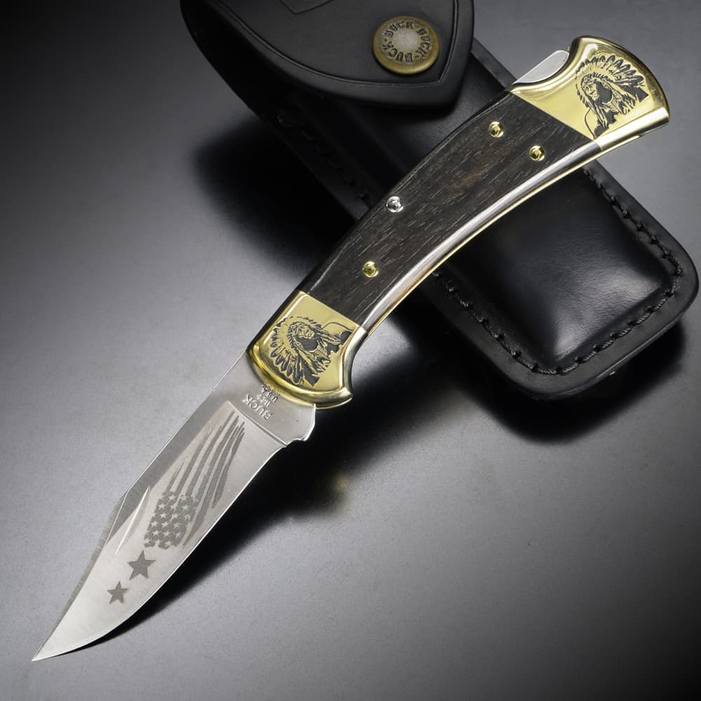 バックナイフ Yellowhorse レンジャーBUCK社のRangerナイフをイエローホース氏がカスタムアメリカの老舗ナイフメーカー「BUCK KNIVES(バックナイブズ)」のロックバック式折りたたみナイフ「Yellowhorse Cu...