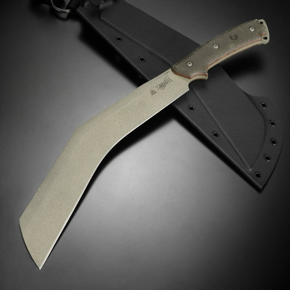 トップス アウトドアナイフ フルタング湾曲したブレードはチョッピング能力に優れ、キャンプでも大活躍軍用の固定刃ナイフを得意とするアメリカのナイフブランド「TOPS KNIVES(トップスナイブス)」社のマチェット「THE BESTIA(ベス...