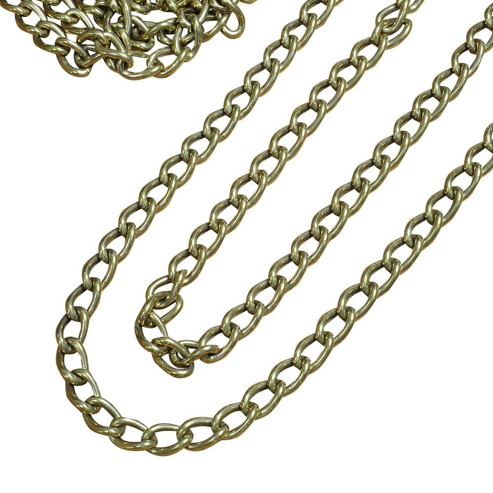 クロスチェーン ブラスパーツ ひねった輪を繋げた真鍮製のツイストチェーン楕円形の輪をひねって繋げた真鍮製のツイストチェーン。重厚感のあるデザインと真鍮の落ち着いた色味が特徴的です。一つ一つの環(輪)に切れ目があり、ペンチなどで広げて環同士を...