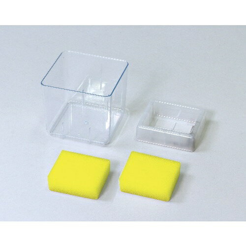 水耕栽培ユニット 容器のみ■組立時：100×105×90mm、スポンジ：70×62×25mm