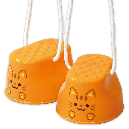 かわいいねこ柄のぽっくり！■97×113×67mm、ひも：約1.37m