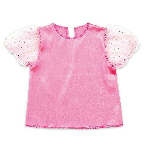 袖部分がレースのパフスリーブシャツです。演技やダンスなどの衣装に！サテン生地で、肌触りが良く、光沢のある素材です。■着丈：400mm、裾幅：380mm