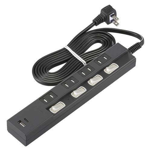 特　徴●雷軽減素子内蔵で落雷時のダメージ軽減●USB Type-CはPD（Power Delivery）対応、最大18Wで急速充電●USB差込口はType-C×1、Type-A×1●TypeA+TypeC両方使用時、合計3.4A出力●AC差...
