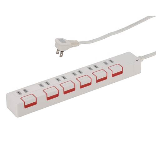 特　徴スイッチランプに使われる消費電力もカット！さらに節電が可能！● 雷サージ軽減素子内蔵　　電源コンセントから侵入する誘導雷（雷サージ）電圧の制限に効果があります。● ランプのない押しボタンを搭載。凹凸でオン／オフを見分けて、　 スイッチ...