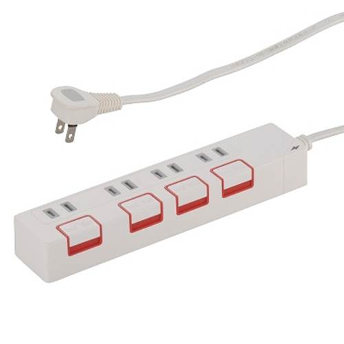 特　徴● 雷サージ軽減素子内蔵　　電源コンセントから侵入する誘導雷（雷サージ）電圧の制限に効果があります。● ランプのない押しボタンを搭載。凹凸でオン／オフを見分けて、　 スイッチランプに使われる消費電力もカット！さらに節電できます。● 二...