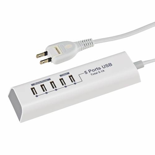 特　徴●モバイル機器を充電！　USB充電ポート5個口　Androidスマートフォン/タブレット、iPhone、iPad、モバイルバッテリーなどの充電ができます。●USB過電流保護機能付き　最大電流を超えた場合、保護機能が作動し自動的に電源供...