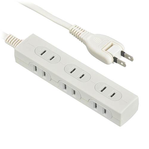 特　徴●狭い場所ですっきり使えるスリムな電源タップ●場所をとらない省スペース設計●差し込み口は正面3口、側面3口の計6口●ACアダプターも使えるゆったりスペース●トラッキング火災防止プラグ●丈夫な二重被ふくコード仕　様■コンセント：6個口■...