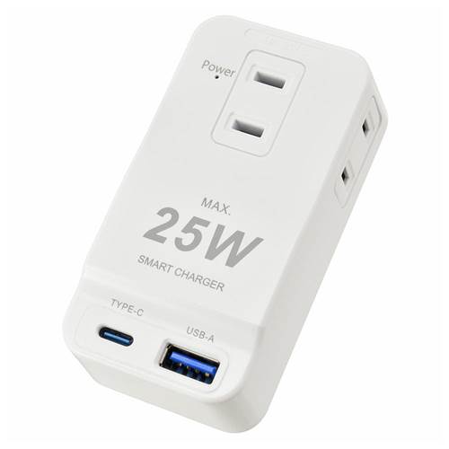 特　徴●特許技術で異常過熱を検知、通電を遮断●USB Type-A、USB Type-C 各1ポート●USB Type-Cは超急速充電（PD25W）対応●ACコンセント3個口、合計出力1400Wまで●通電表示LED付き仕　様■定格入力：AC...