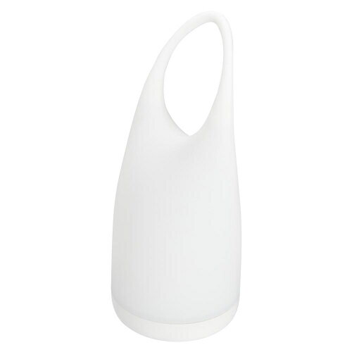 特　徴●シリコン素材のテーブルランプ●持ち運びができドアにも掛けられ、ベッドサイドなどいろいろな場所で使えます●3段階調光式（100％−約25％−約2％）●プッシュ式スイッチ（3段階調光、ON/OFF）●引っ掛け使用時は底部の滑り止めが3段...