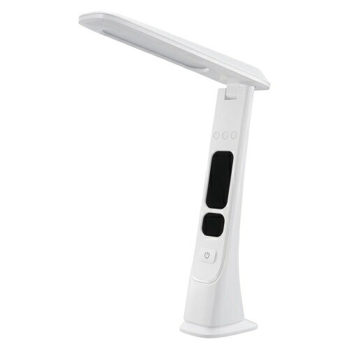 特　徴●時計と日付が大きくて見やすい、デジタルディスプレイ付き●使わないときもスマート設計、折りたたんで省スペース●直下照度3000ルクスの（JIS A準拠）の明るさ（机上面照度：測定範囲120°）●本体カラーはホワイト仕　様■電源：DC5...