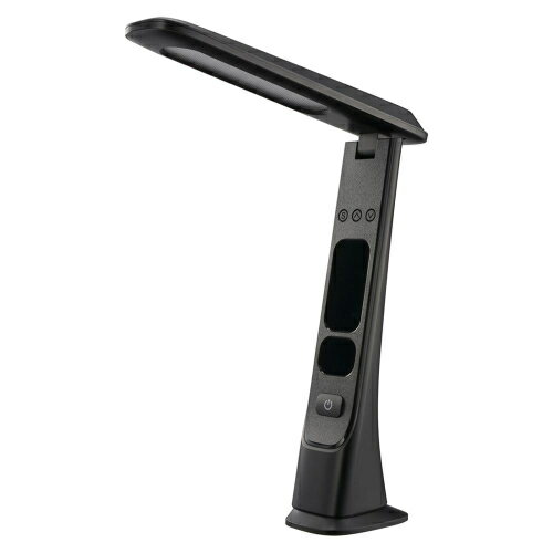 特　徴●時計と日付が大きくて見やすい、デジタルディスプレイ付き●使わないときもスマート設計、折りたたんで省スペース●直下照度3000ルクスの（JIS A準拠）の明るさ（机上面照度：測定範囲120°）●本体カラーはブラック仕　様■電源：DC5...