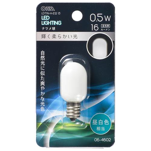 特　徴●LEDナツメ球 装飾用●輝く柔らかい光●自然光に似た爽やかな光色●切れにくく長寿命●消費電力が少なく、電気代が安い●一般電球と比べ発熱が少ない●昼白色相当●口金はE12仕　様■寸法：全長46×最大径20mm■質量：5g■定格消費電力...