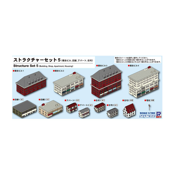 発売予定日発売中！メーカーピットロード登場作品---商品詳細様々な店構えや共同住宅などの建築物のキットです。自由に組み合わせて街並みをお楽しみください。・1/700スケールプラモデル・従来の「SW25欧風建物」に新規の店舗・アパート・住宅・...