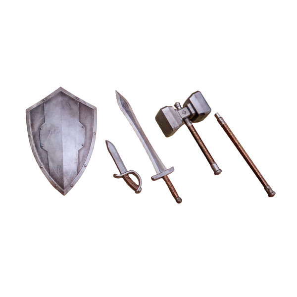 発売予定日発売中！メーカーディーアイジー登場作品---商品詳細武器と盾のセットをコンセプトに展開した「武器工房シリーズ」にカラーバージョンが登場。傷跡が目を惹くリアルなウェザリングデザイン！中世の剣闘士を連想させる剣やハンマー。お手持ちのフ...